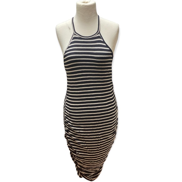 nine britton | Dresses | Nine Britton Black White Striped Body Contour ...